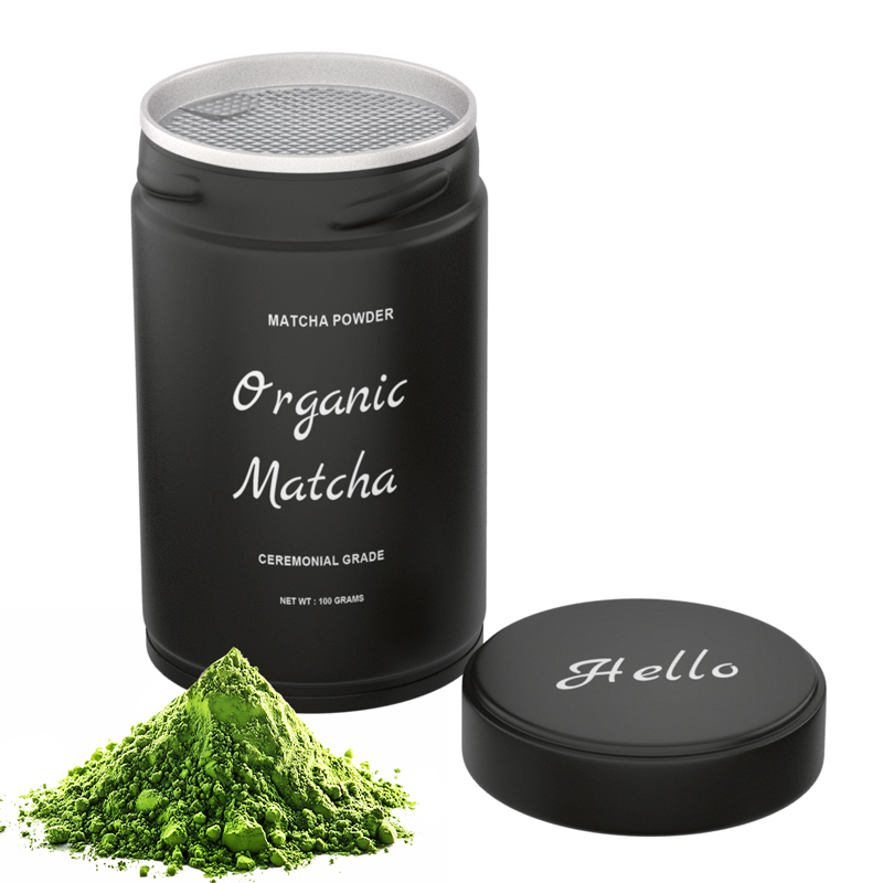 China Airtight cylinder matcha storage tin food grade green tea ...