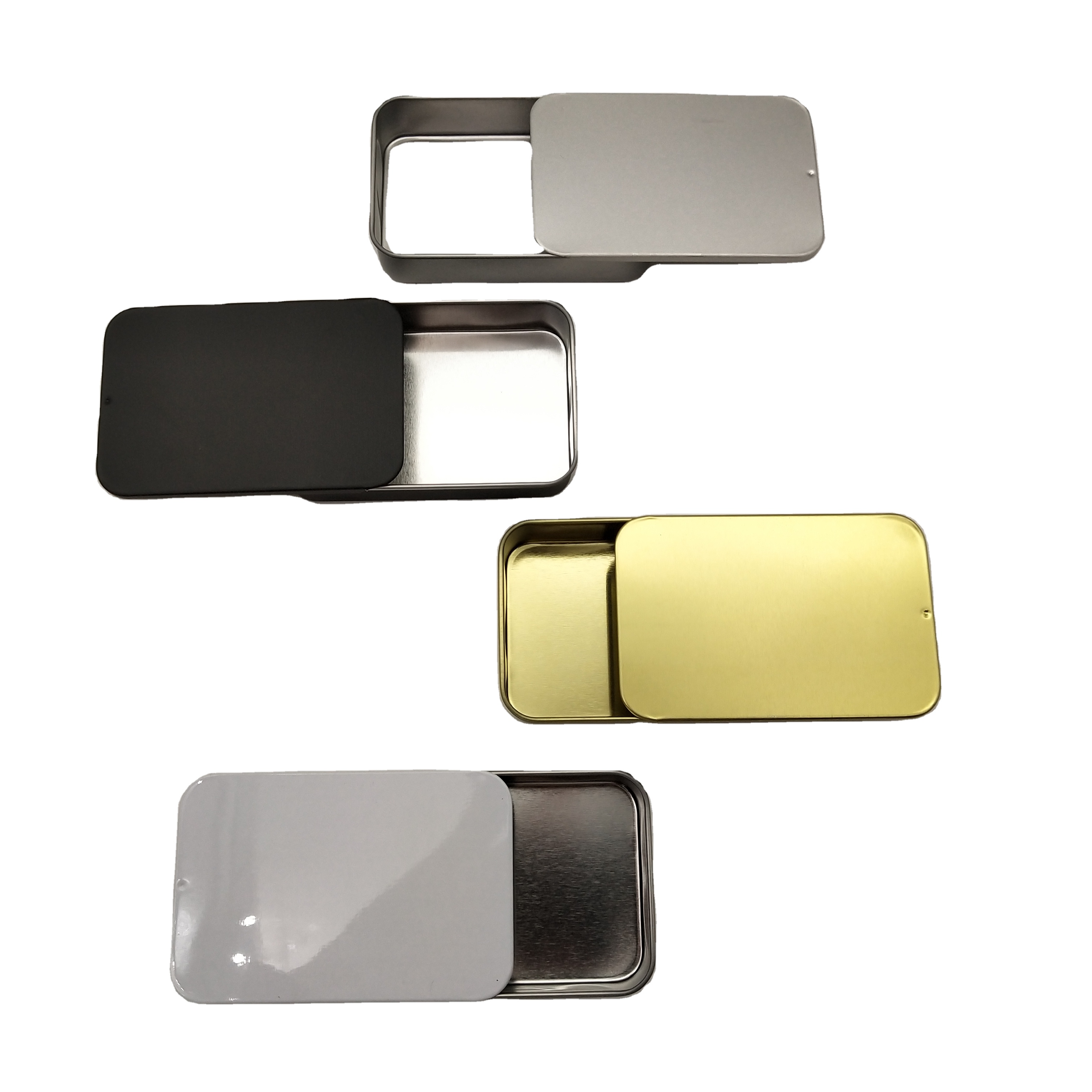 China Hot Sale Slide Top Metal Tin Box Small Rectangular Metal Slide ...