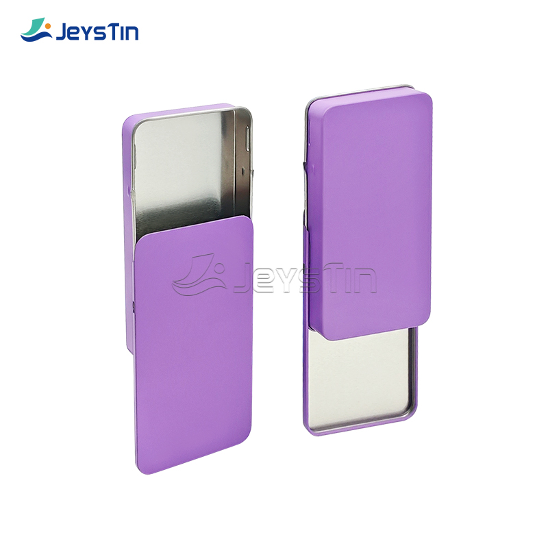 China 118*63*16mm rectangle purple slide lid cr tin box Manufacturers ...