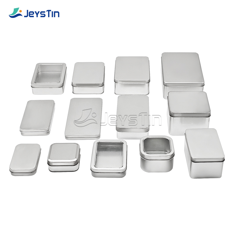 China Custom multi-size food grade rectangle tin with lid Manufacturers ...